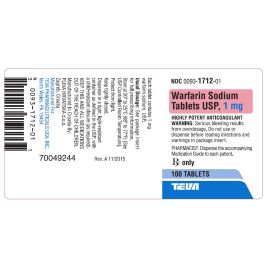 WARFARIN SODIUM 1MG TAB