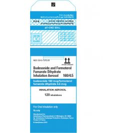 BUDESONIDE-FORMOTEROL FUMARATE DIHYDRATE 160/4.5 MCG
